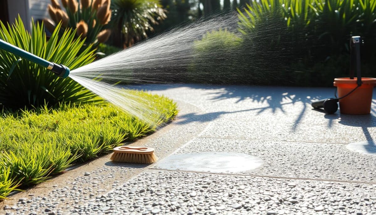 How to Safely Clean Exposed Aggregate Concrete Driveways Without Damage ...